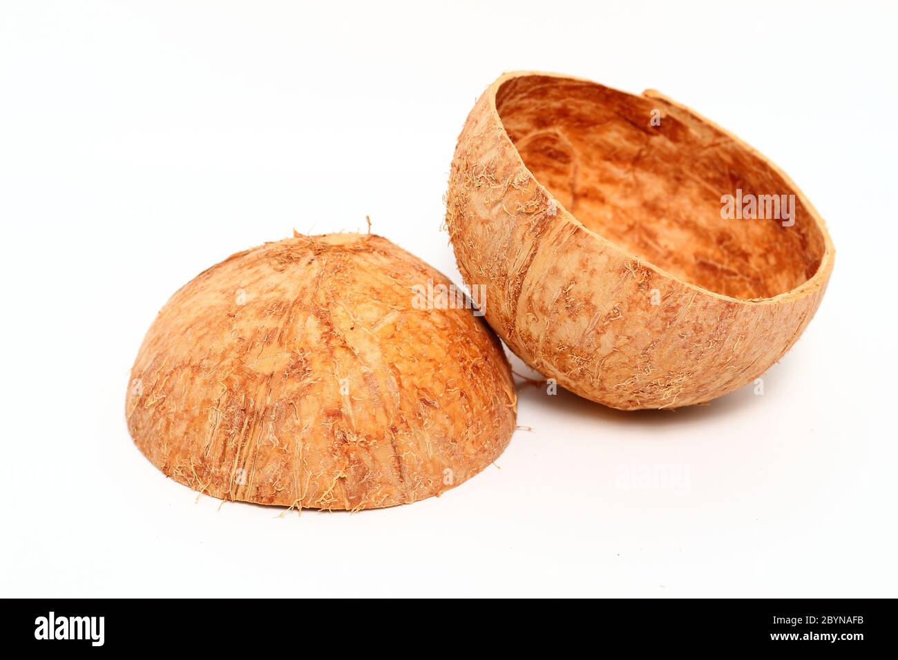 coconut shell isolated on white background Stock Photo - Alamy