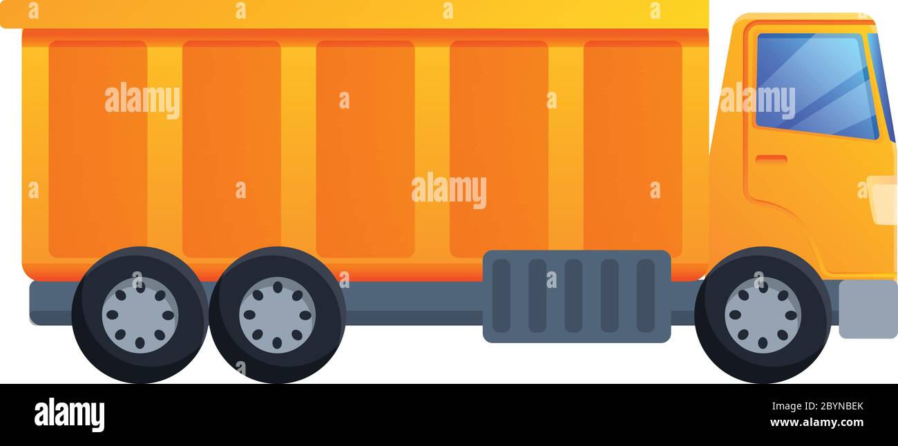Commercial tipper icon. Cartoon of commercial tipper vector icon for ...