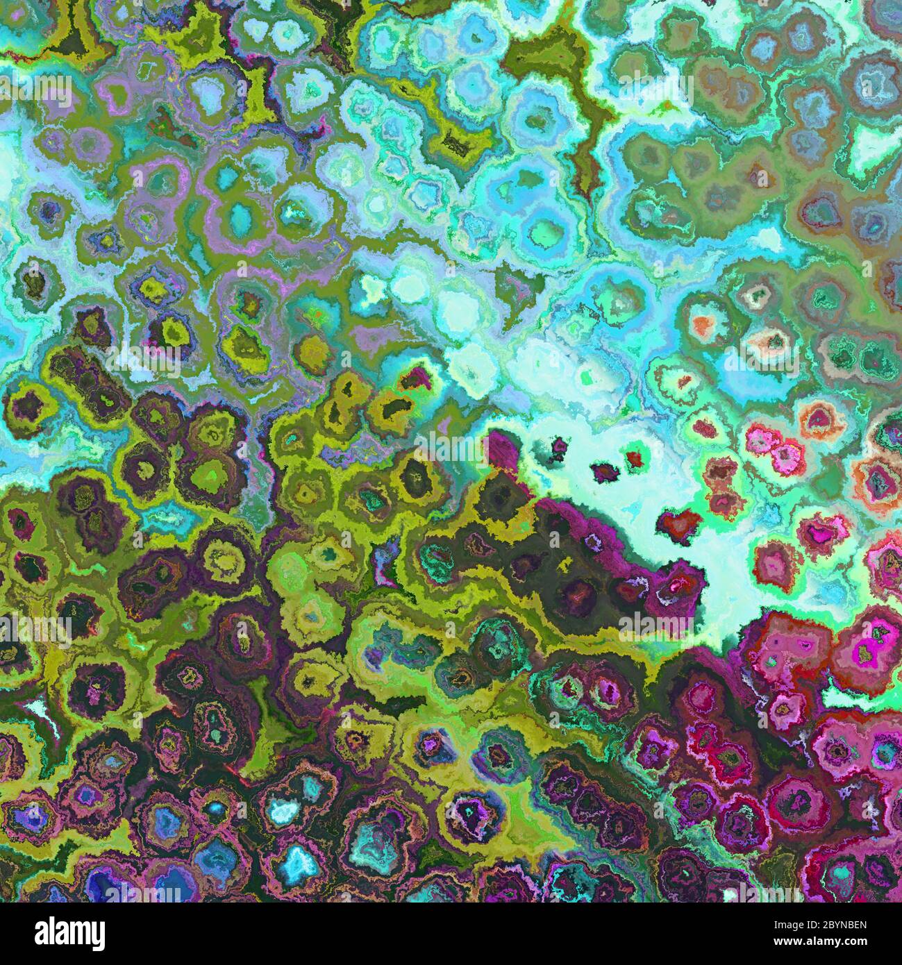 Colors mixed together creating colorful abstract painting consisting of ...