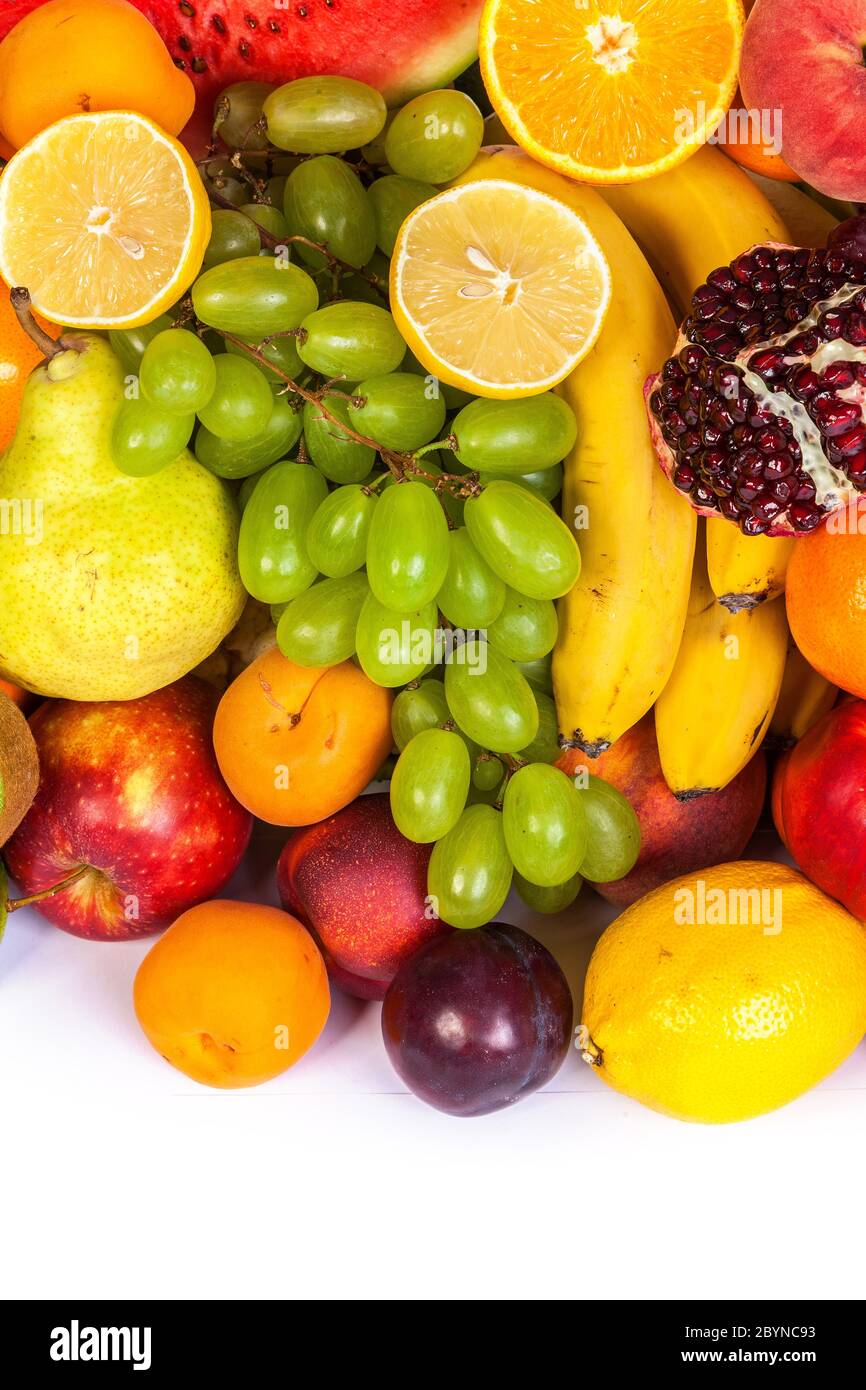 Huge group of fresh fruits Stock Photo - Alamy