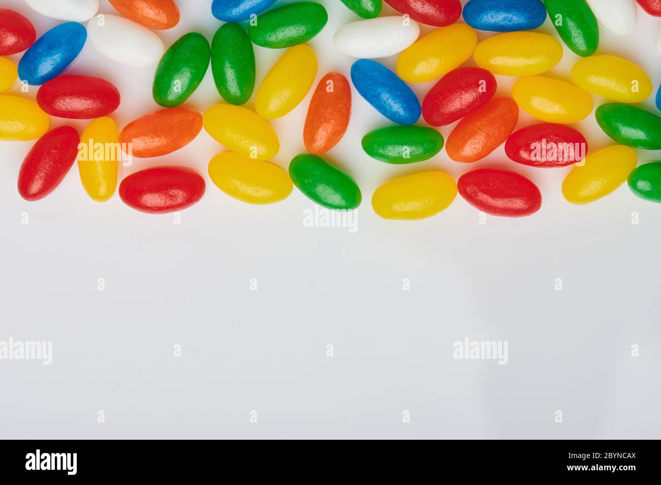 Vibrant color oval candy isolated on white studio backround Stock Photo ...