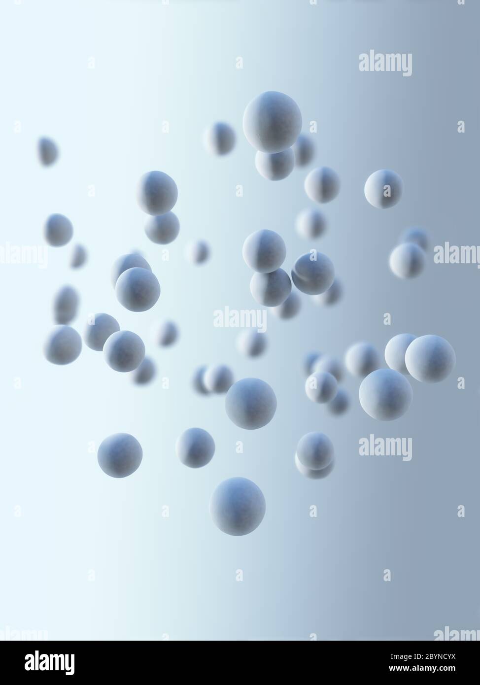 3d illustration of a close-up of different colored and differently ...