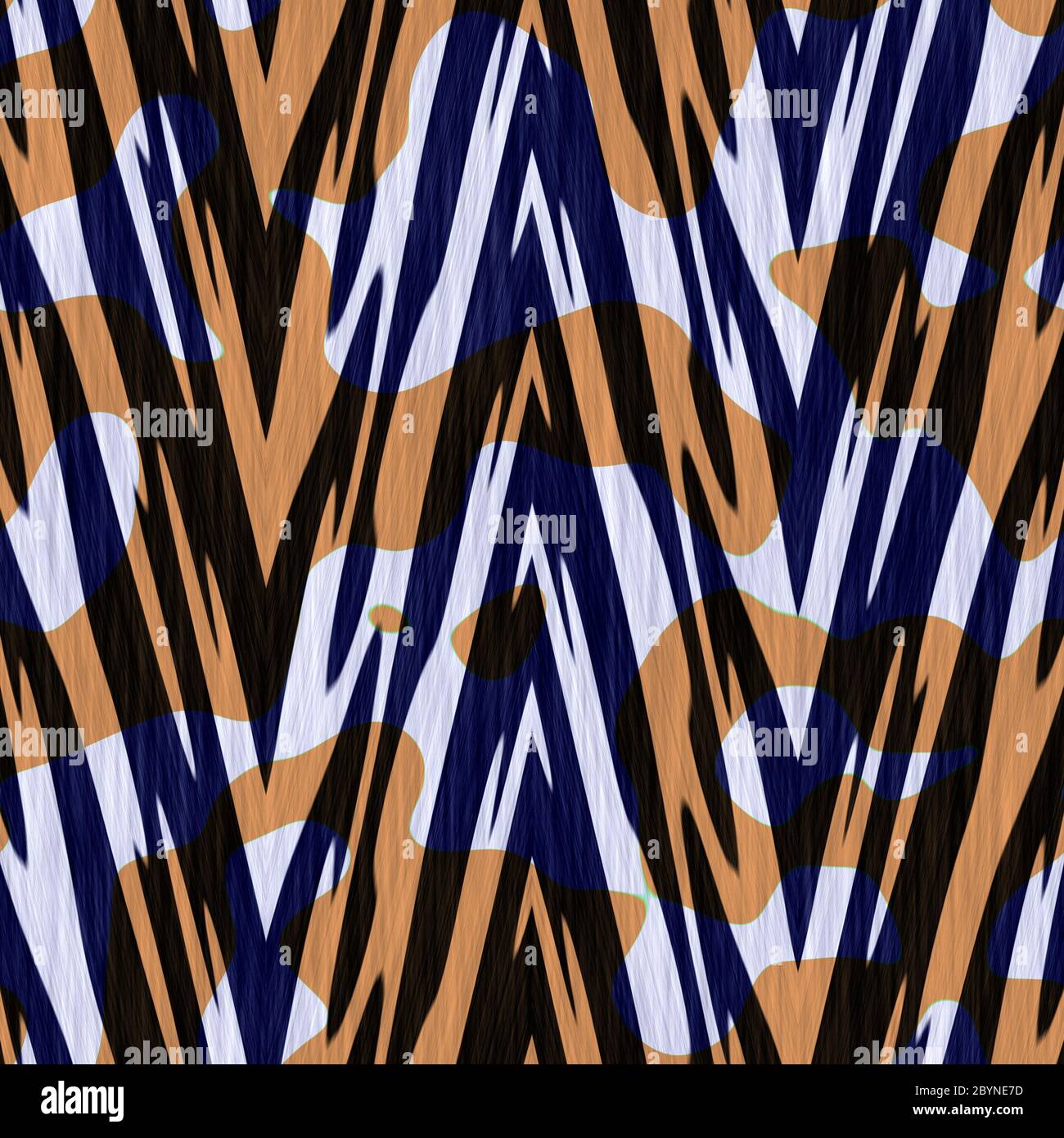 Seamless indigo dyed bandana texture. Blue orange stain woven cotton ...