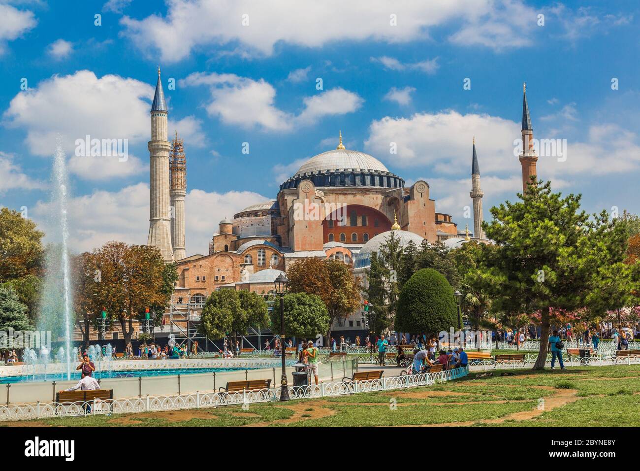 Hagia Sophia, the monument most famous of Istanbul - Turkey Stock Photo ...