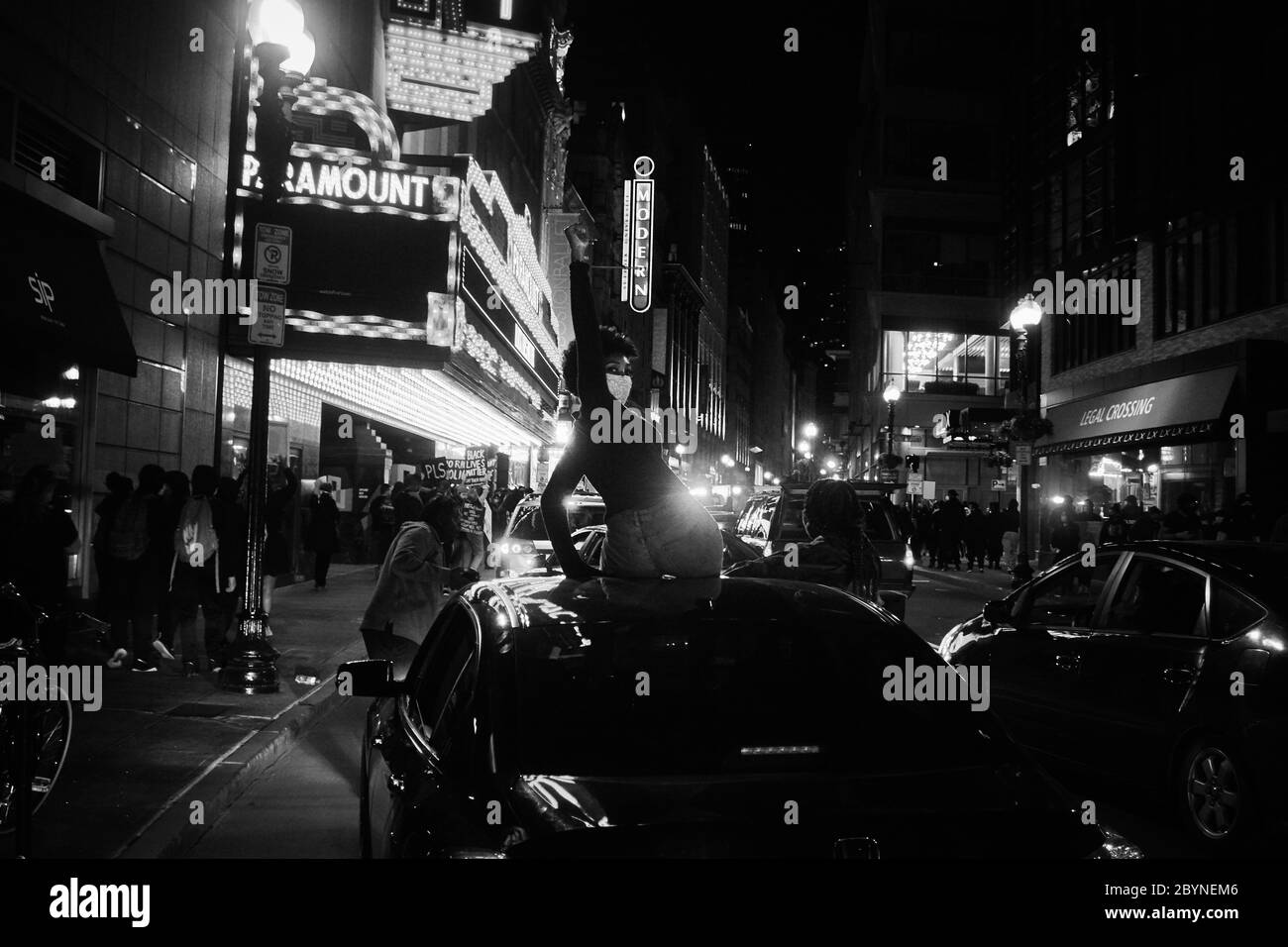 Tear gas protest Black and White Stock Photos & Images - Alamy