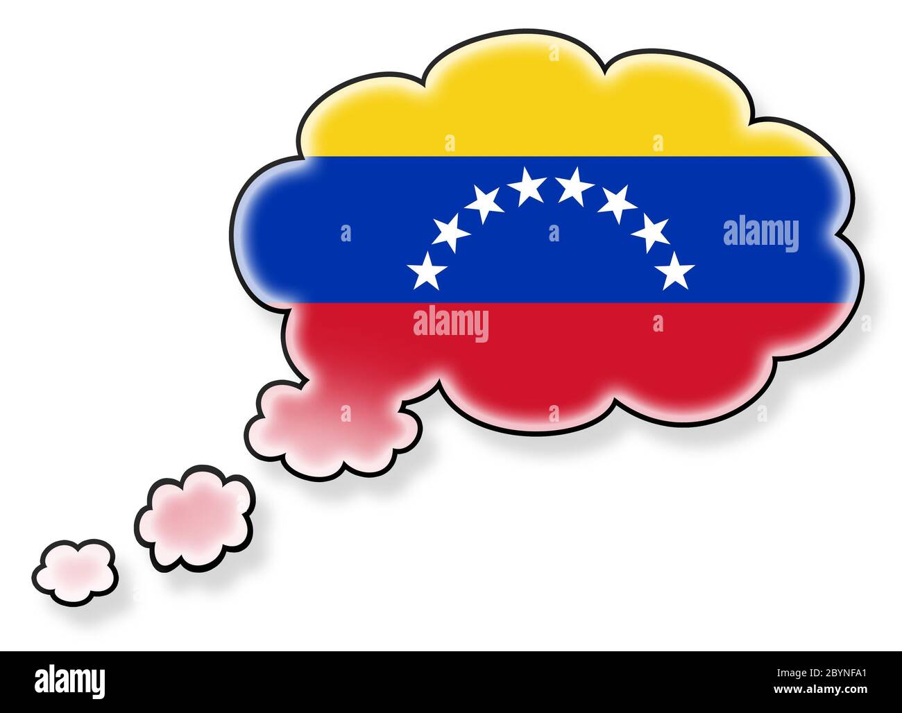 Flag in the cloud, isolated on white background Stock Photo - Alamy