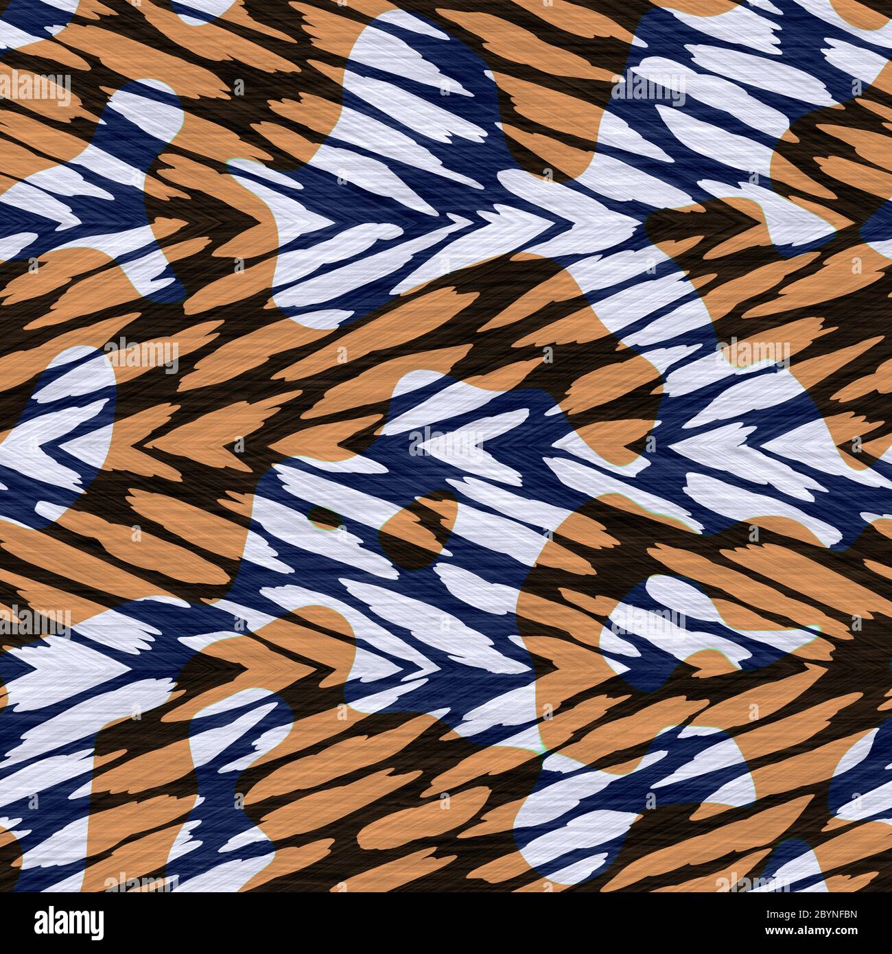 Seamless indigo dyed bandana texture. Blue orange stain woven cotton ...