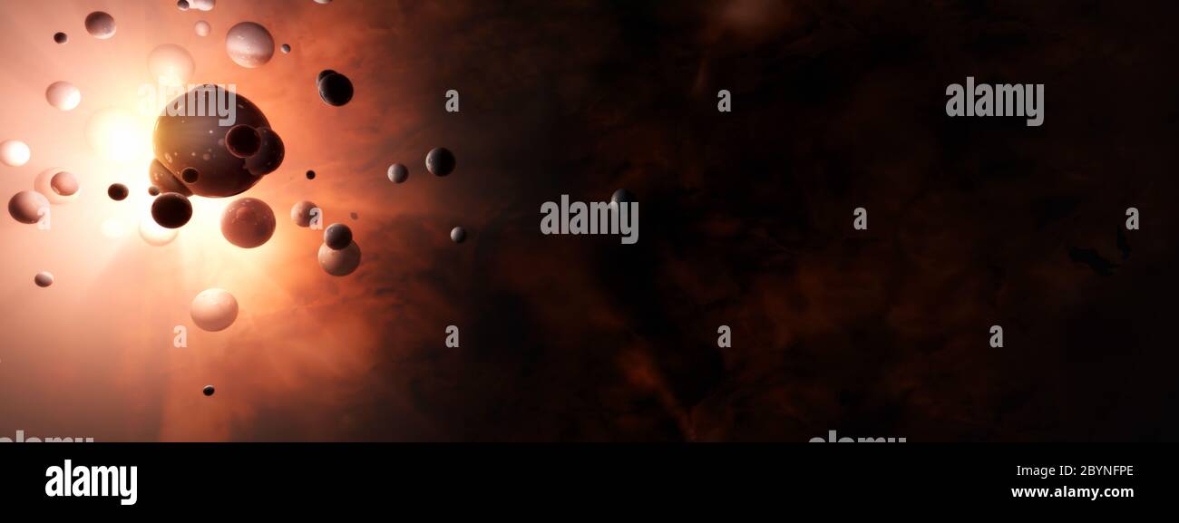 Reflecting chrome balls in bright visible light on black background ...