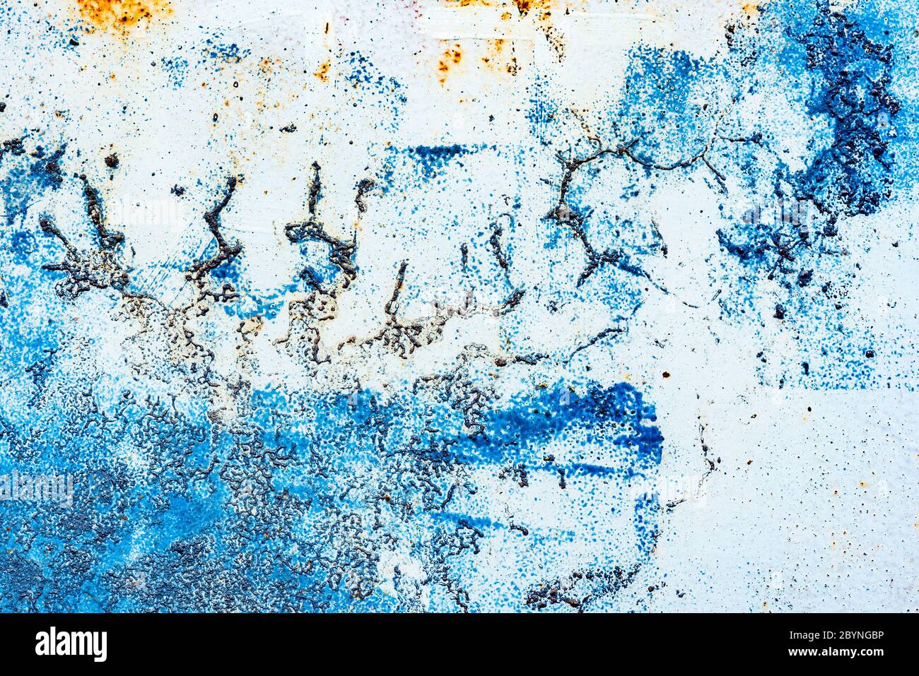 Grunge blue iron texture background, metal background with scratches ...
