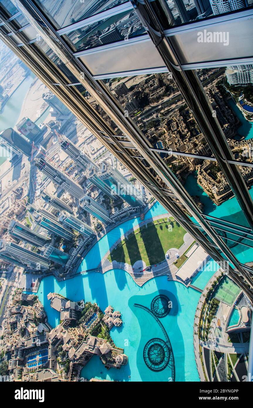 Dubai downtown. East, United Arab Emirates architecture. Aerial view ...