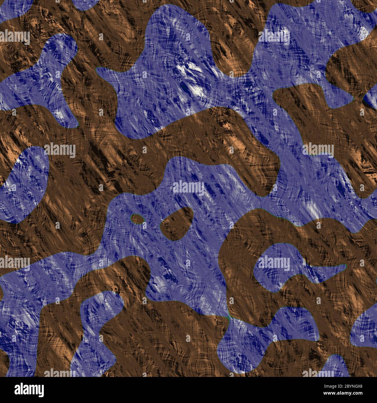 Seamless indigo dyed bandana texture. Blue orange stain woven cotton ...