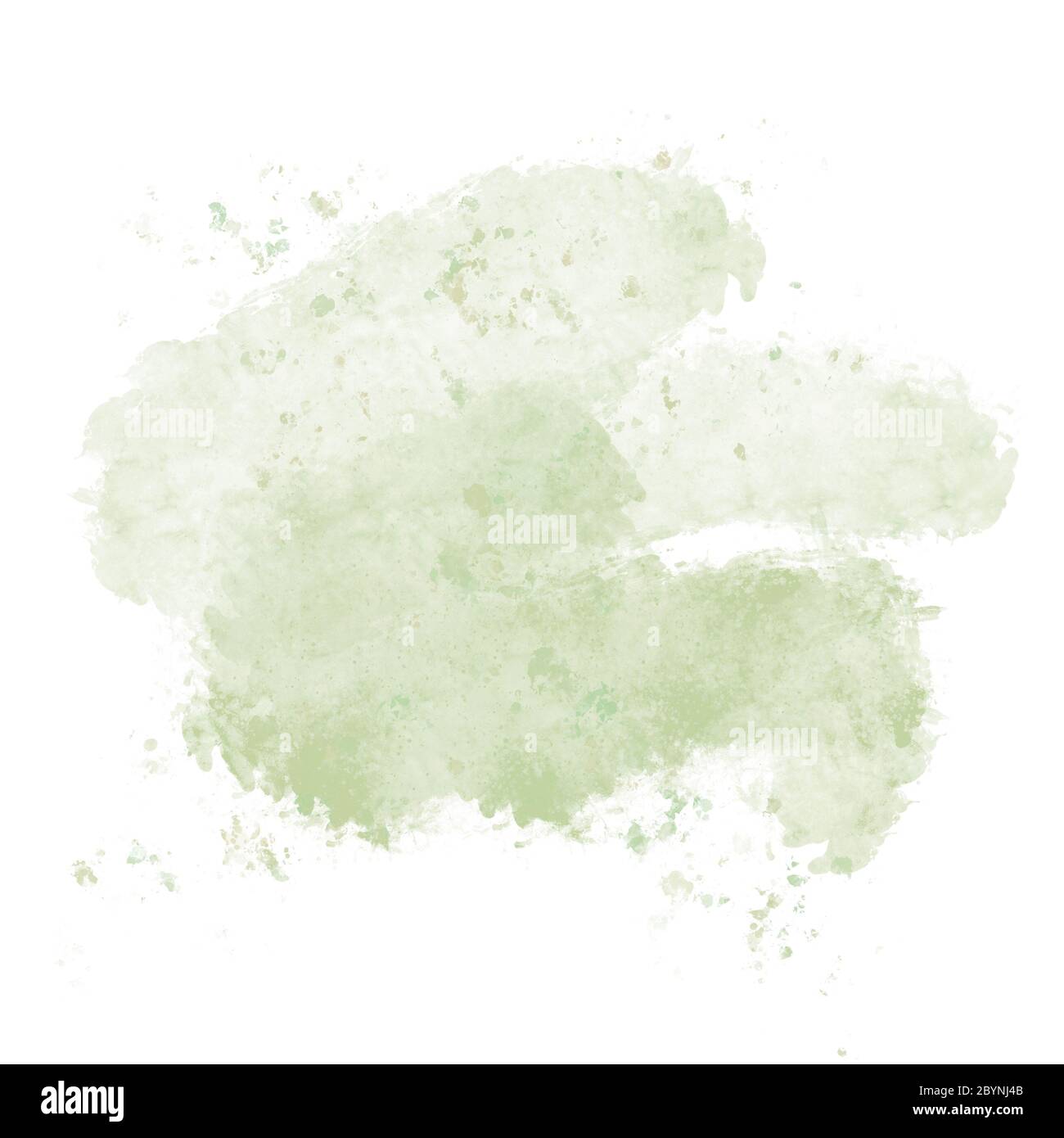 Abstract green pistache watercolor blot on white background.The color ...