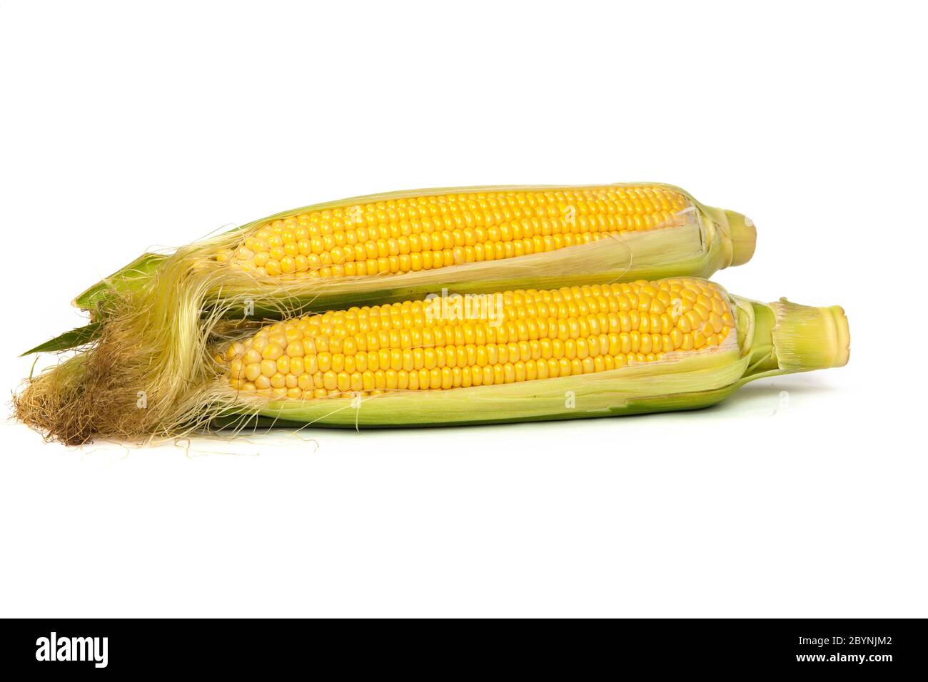 Fresh uncooked corn on the cob Stock Photo - Alamy