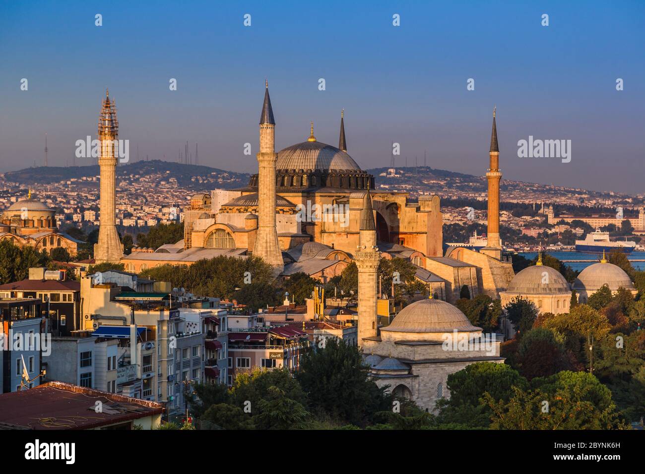 Hagia Sophia, the monument most famous of Istanbul - Turkey Stock Photo ...