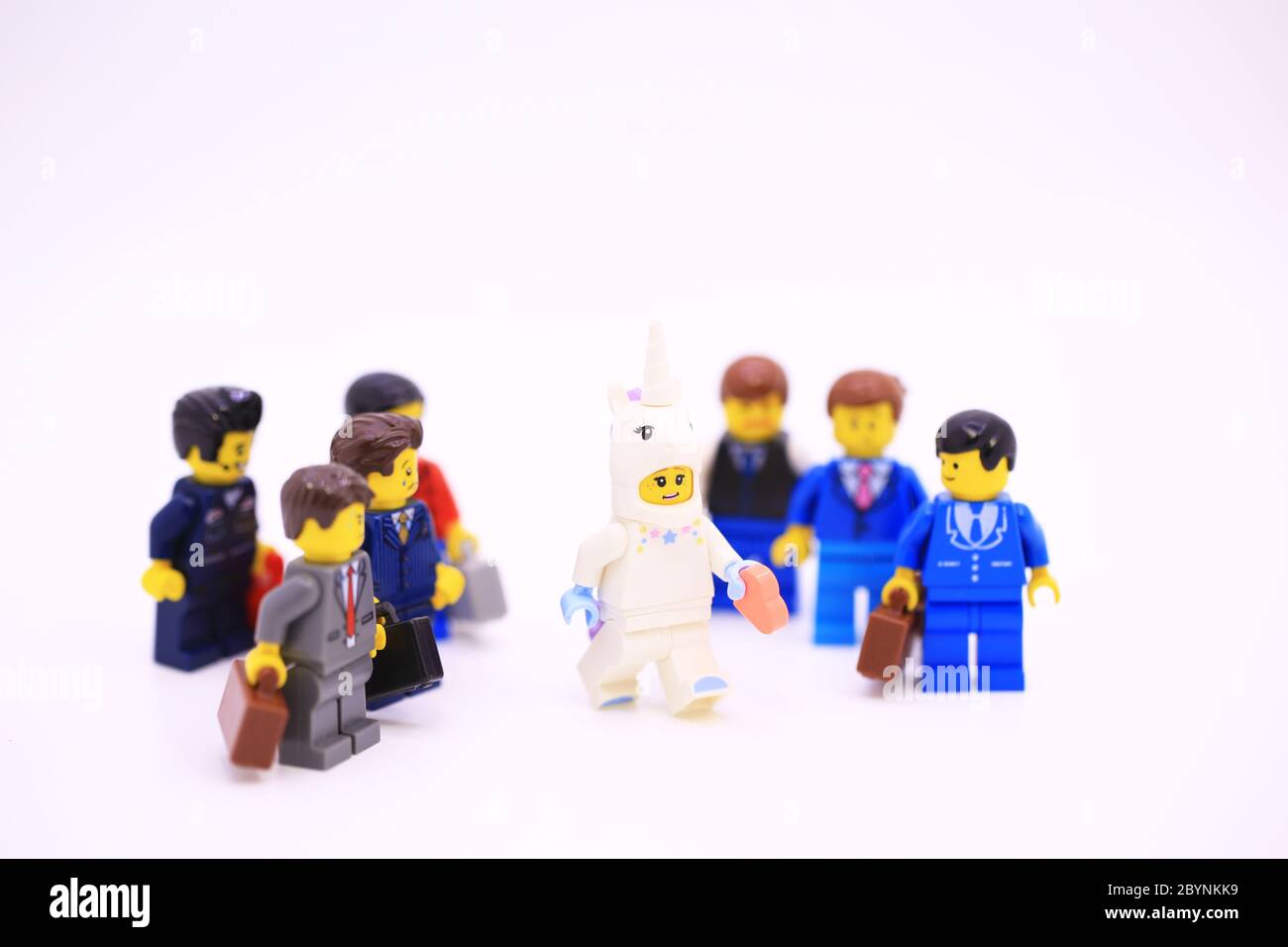 Hong Kong/China, May 25 2020: Studio shot of Lego people, combine from ...