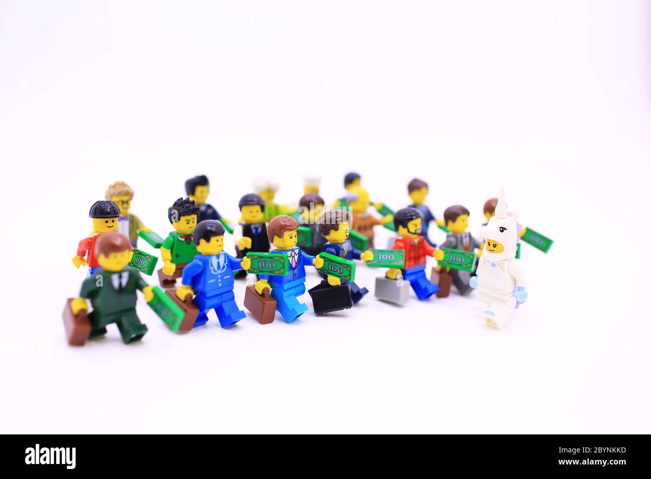 Hong Kong/China, May 25 2020: Studio shot of Lego people, combine from ...