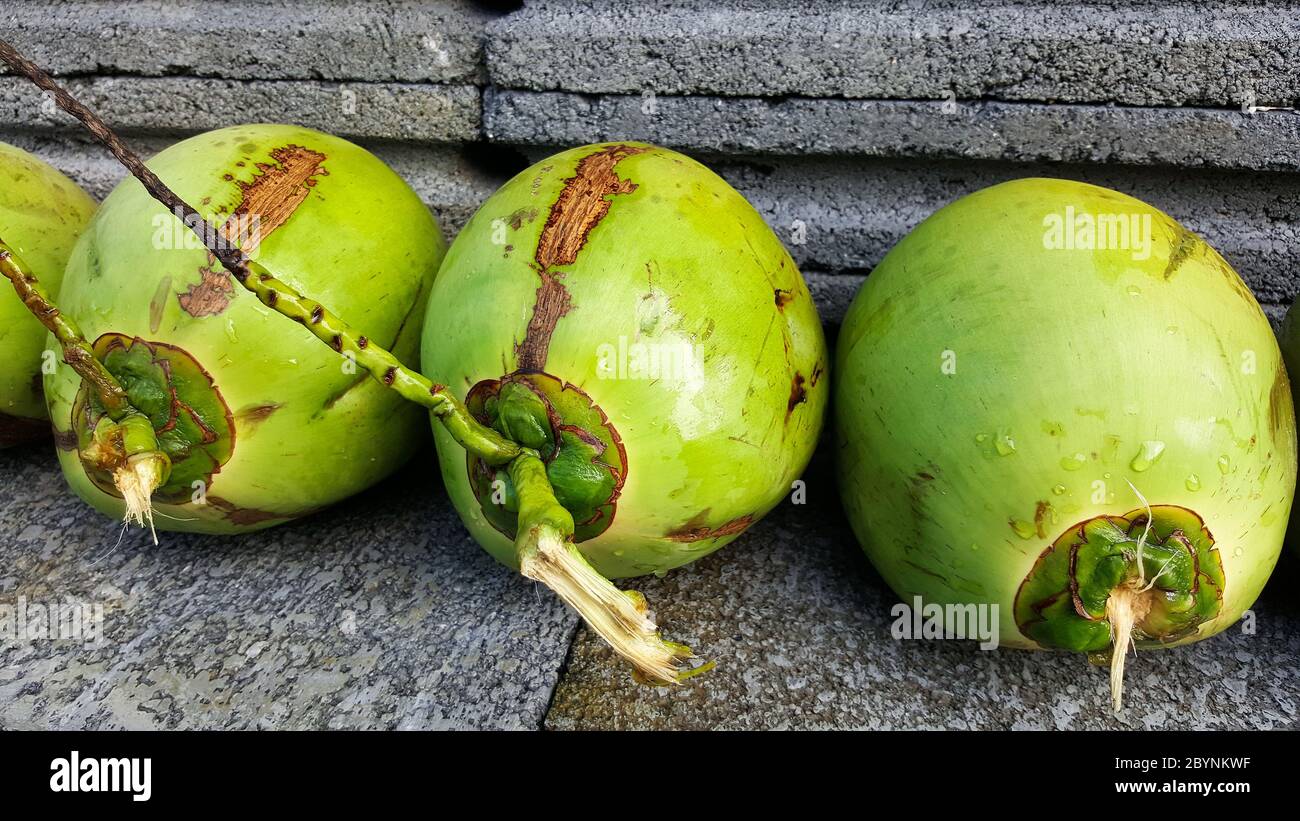 young green coconuts with nutrient, health benefits, dietary fiber and ...