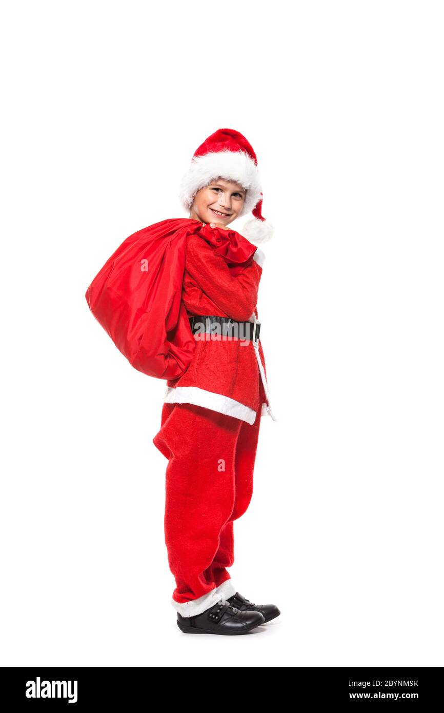 Boy holding a sack Stock Photo - Alamy