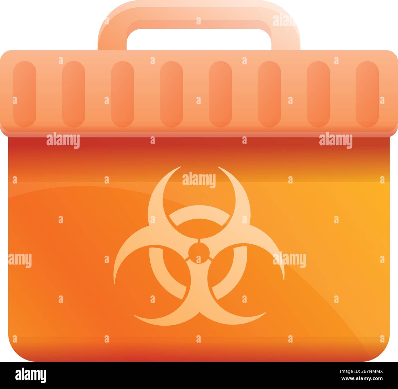 Biohazard box icon. Cartoon of biohazard box vector icon for web design ...