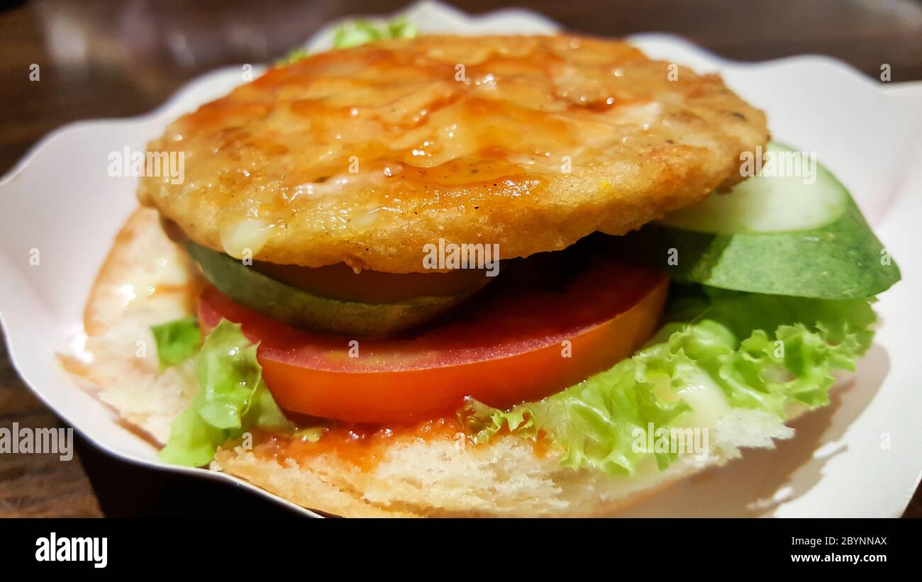 burger handmade street food Stock Photo - Alamy