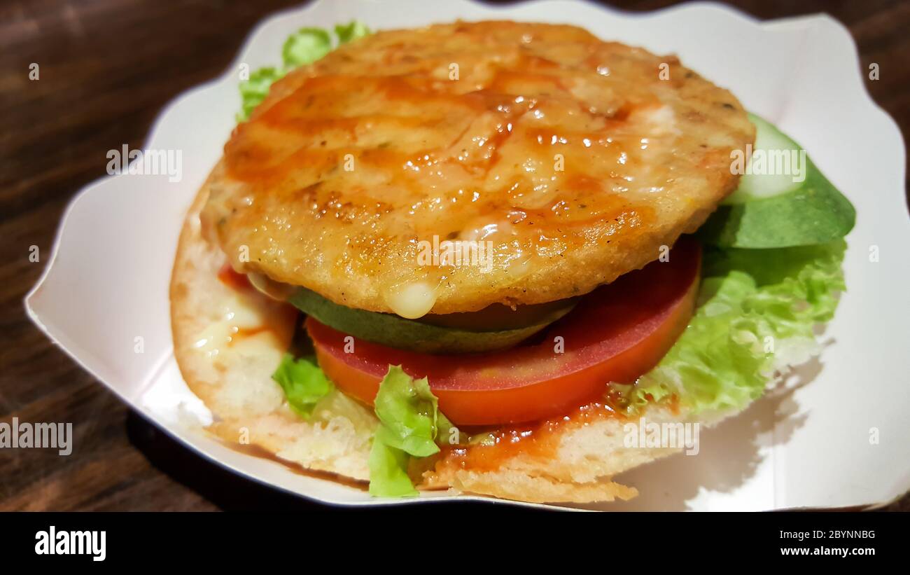 burger handmade street food Stock Photo - Alamy