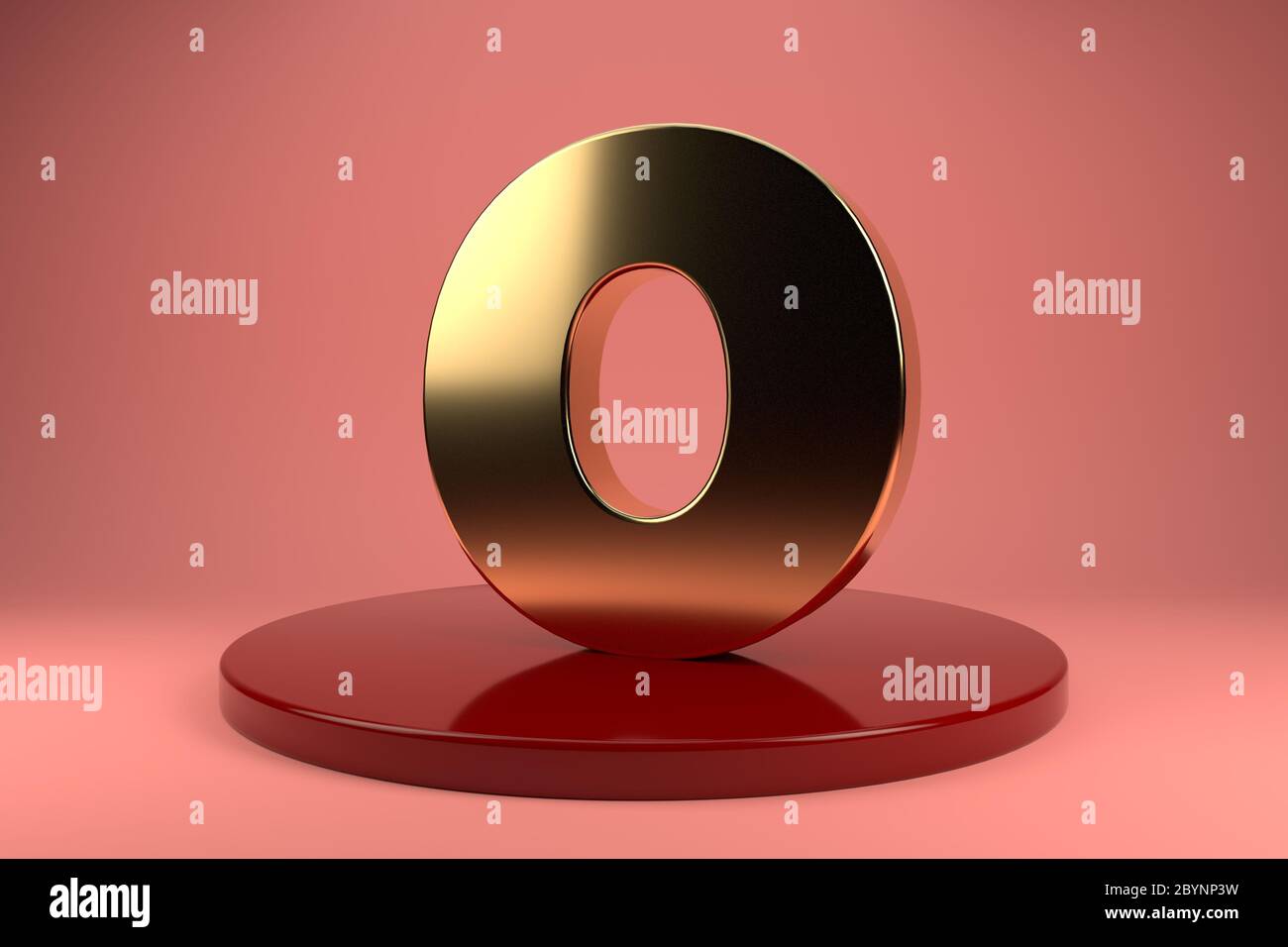 Golden Letter O uppercase wallpaper. 3d rendering. 3d illustrator Stock ...