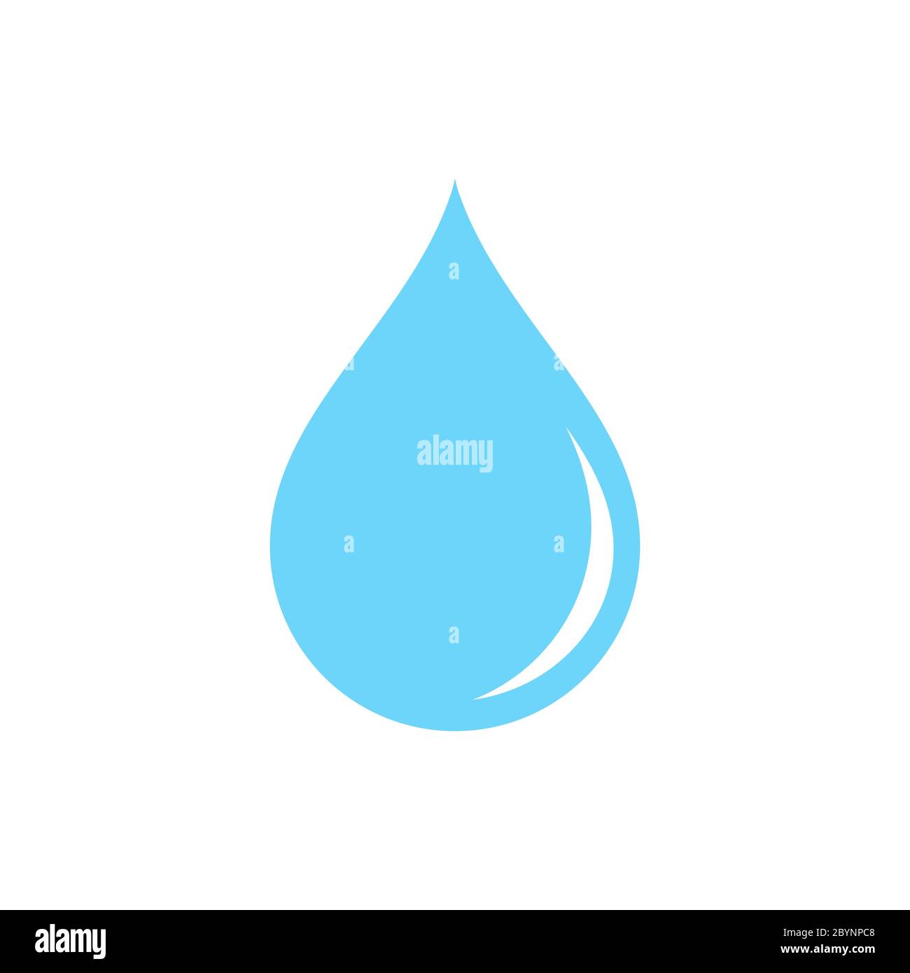 Droplet water icon flat in black on isolated white background. EPS 10 ...