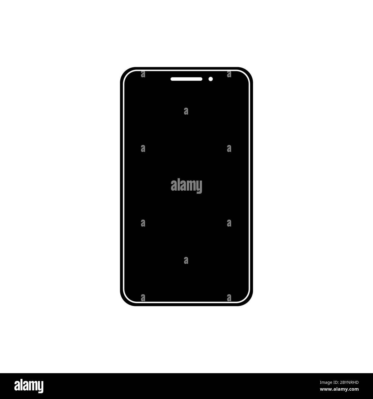 Smart phone, mobile phone icon in black for web, mobile on isolated ...