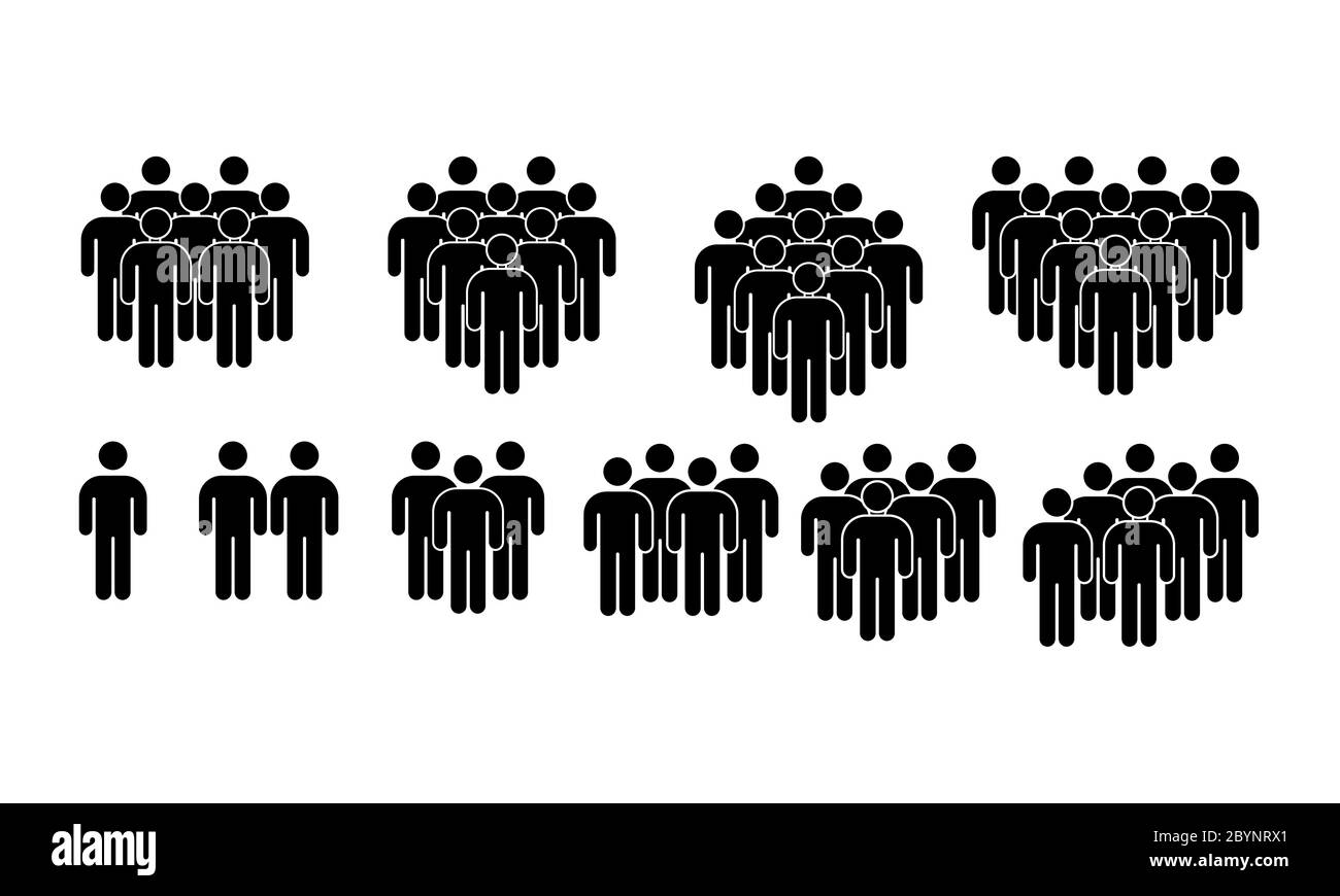 Group of people icon set. Team, teamwork in simple design on an ...