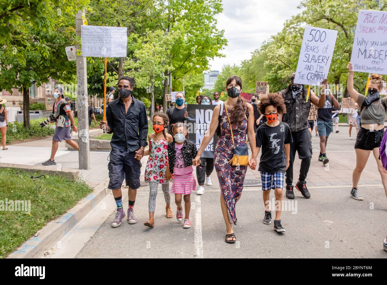TORONTO, ONTARIO, CANADA - JUNE 6, 2020: Anti-Racism March, in ...