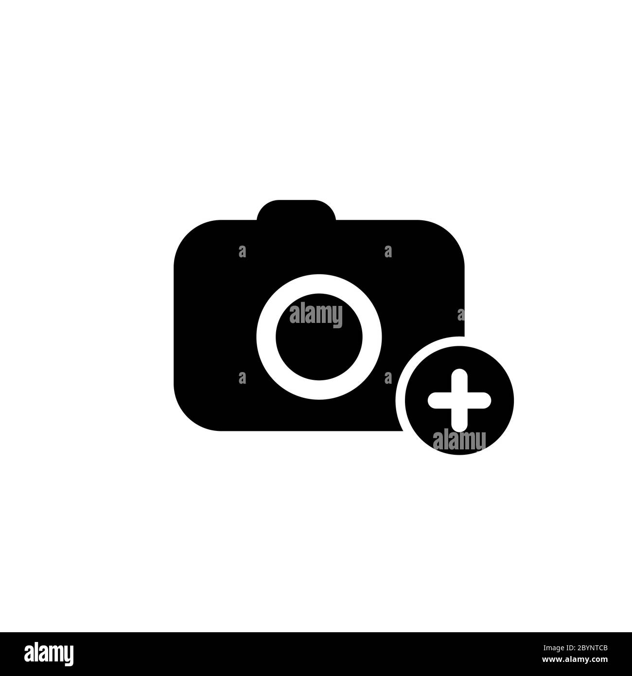 Add photo icon on isolated white background. EPS 10 vector Stock Vector ...
