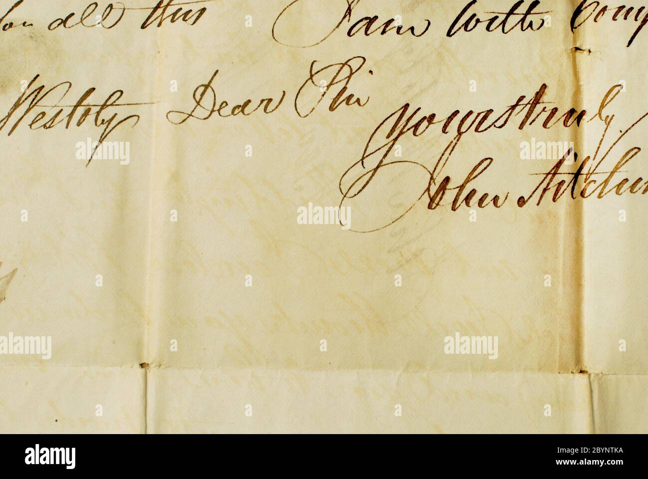 Close up of old letter - Background Textures - Old letter from 1800's ...