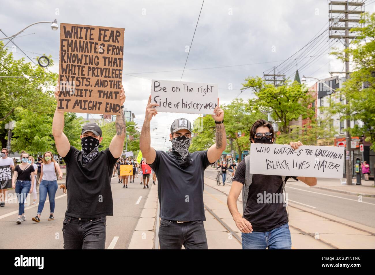 TORONTO, ONTARIO, CANADA - JUNE 6, 2020: Anti-Racism March, in ...