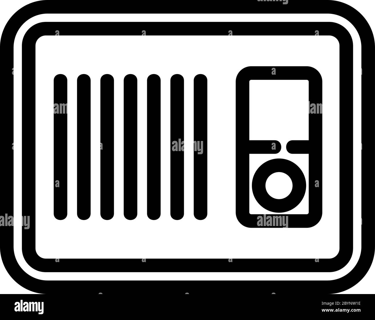 intercom door bell equipment icon vector outline illustration Stock ...