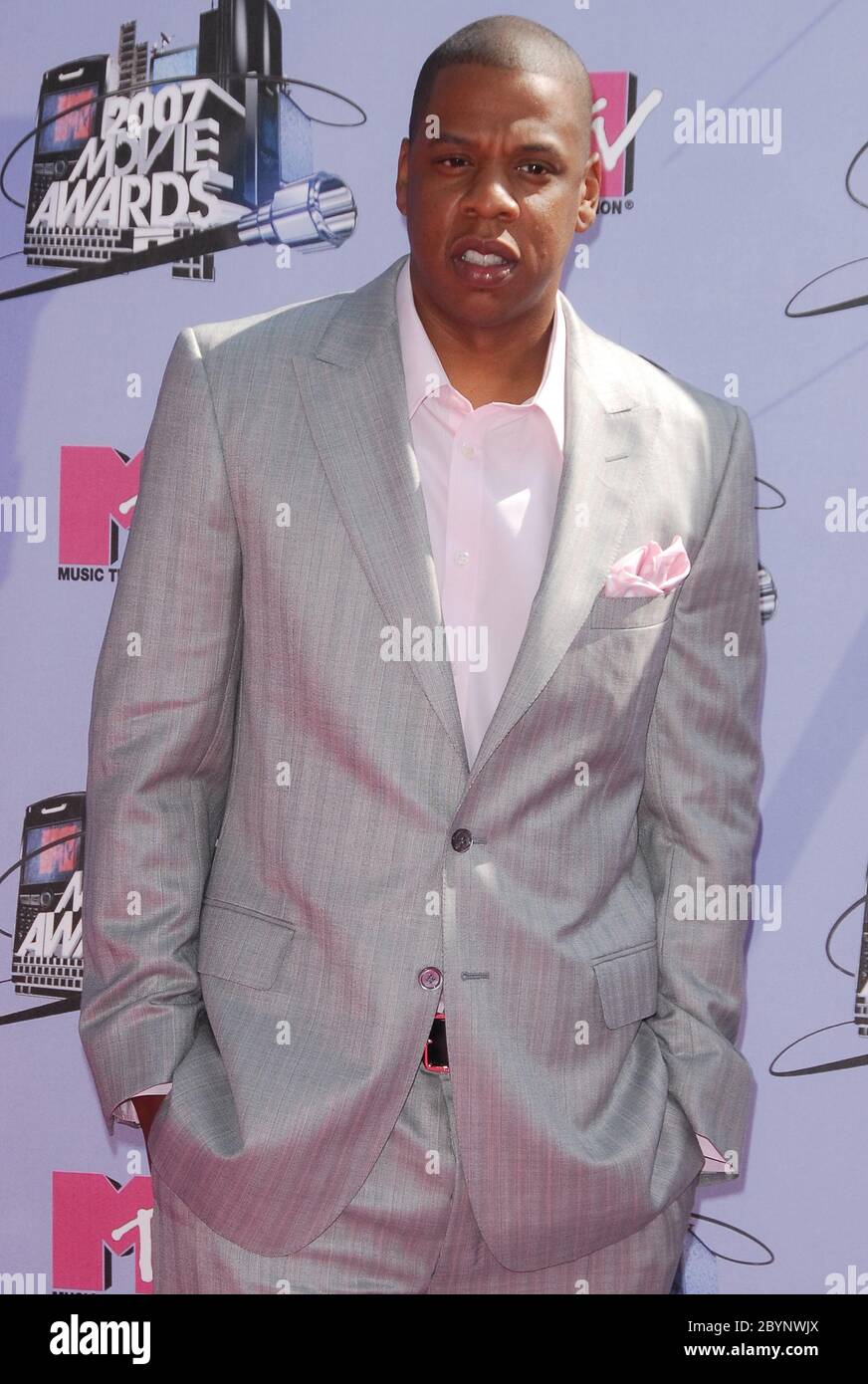 Jay-Z at the 2007 MTV Movie Awards - Arrivals held at the Gibson ...
