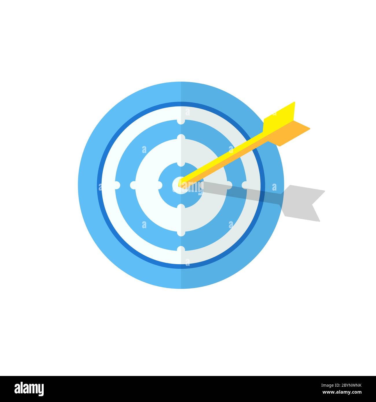 Mission, target icon or business goal logo on isolated white background ...