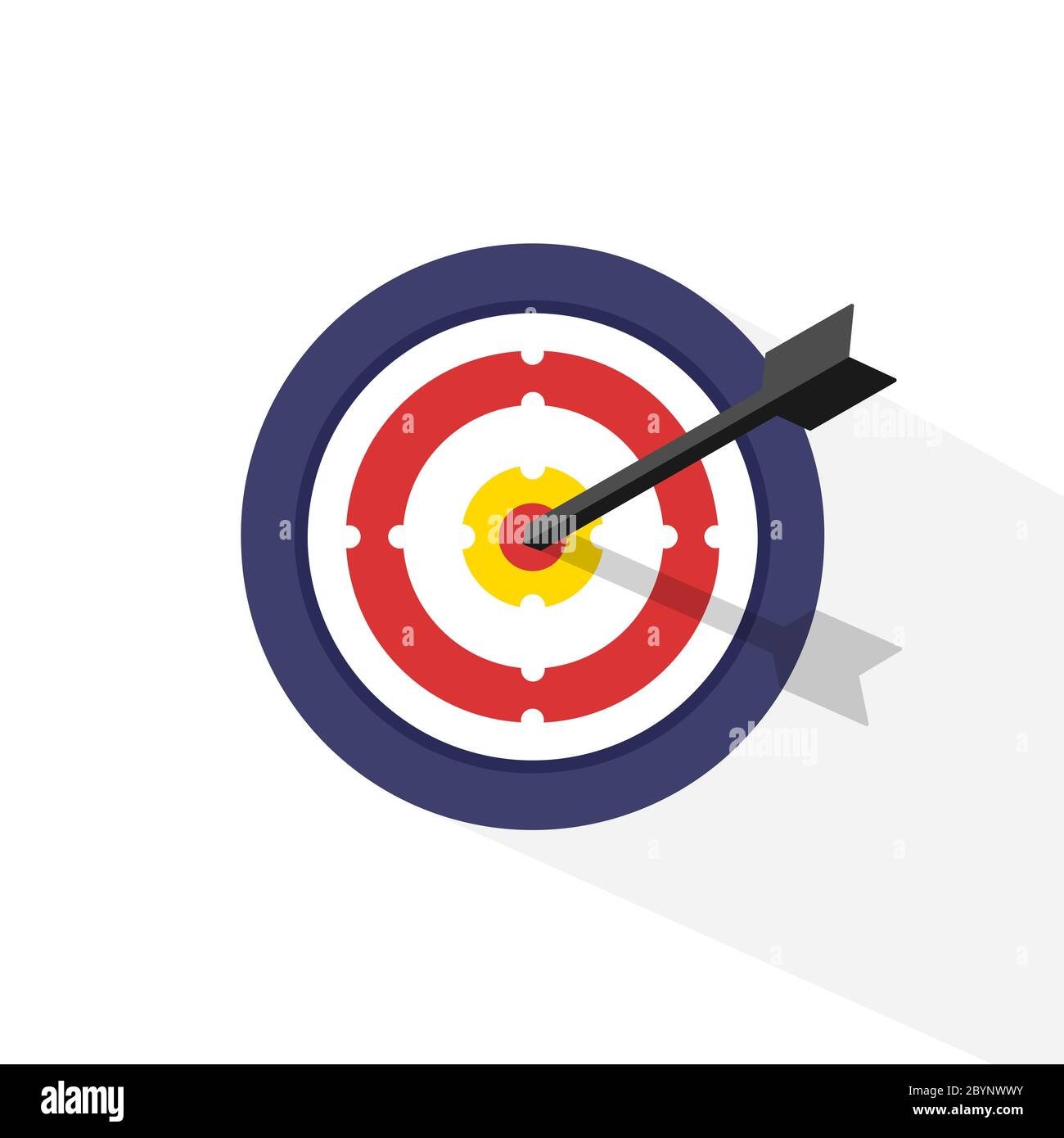 Mission, target icon or business goal logo on isolated white background ...