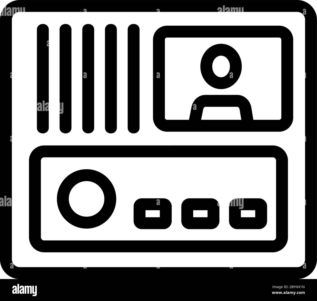 intercom security system icon vector outline illustration Stock Vector ...