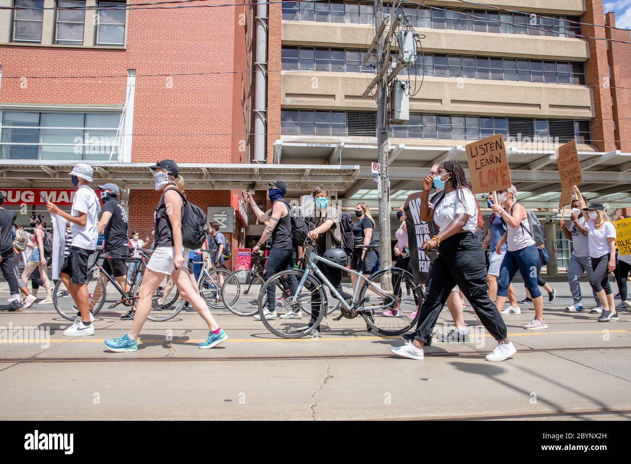 TORONTO, ONTARIO, CANADA - JUNE 6, 2020: Anti-Racism March, in ...