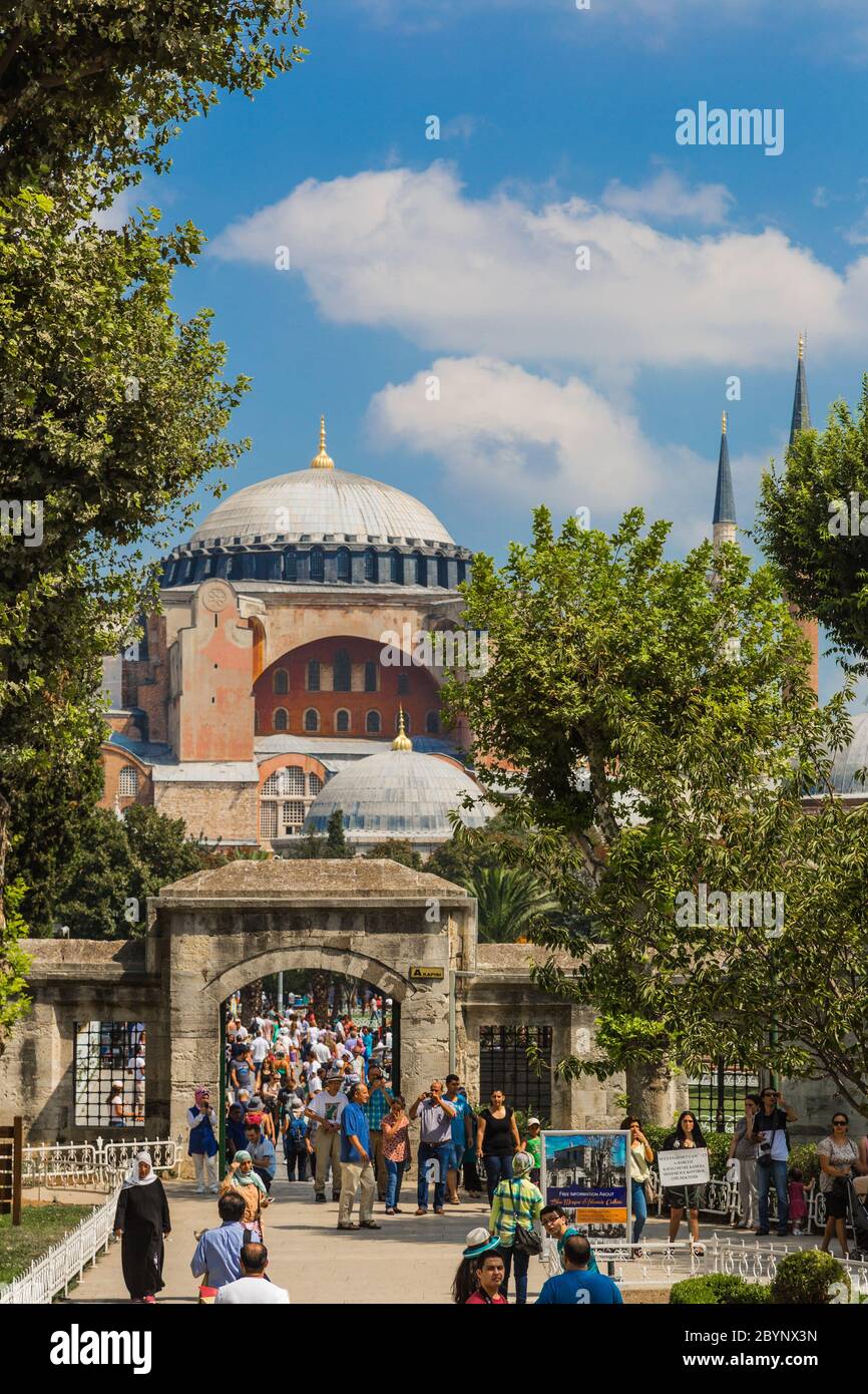 Hagia Sophia, the monument most famous of Istanbul - Turkey Stock Photo ...