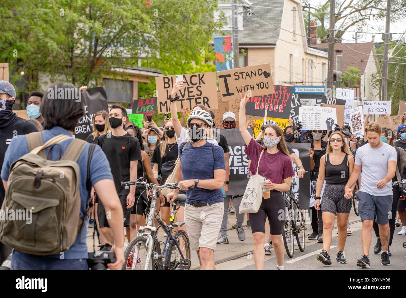TORONTO, ONTARIO, CANADA - JUNE 6, 2020: Anti-Racism March, in ...