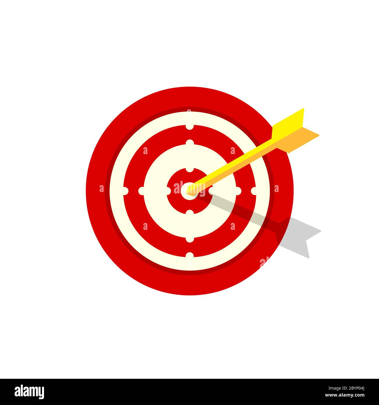 Mission, target icon or business goal logo in red design concept on an ...