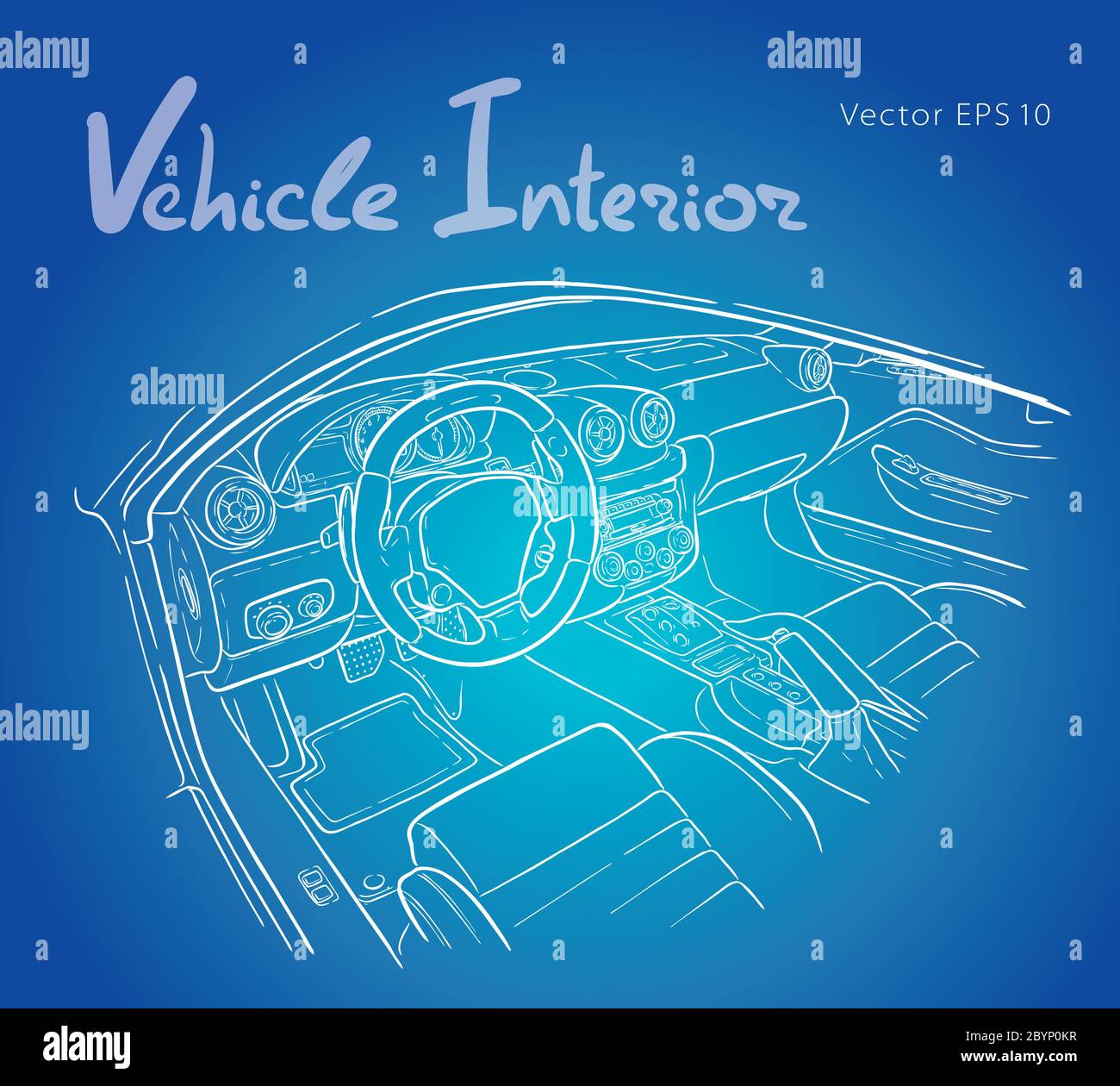 Machine inside. Interior of the vehicle. Vector Stock Vector Image ...