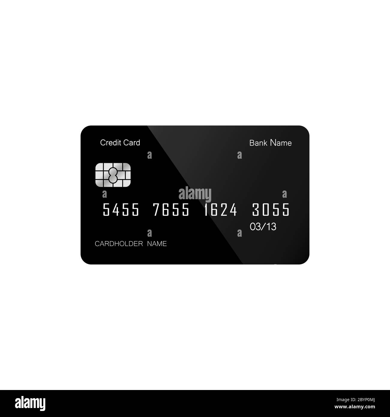 Credit or debit card icon flat on isolated white background. EPS 10 ...