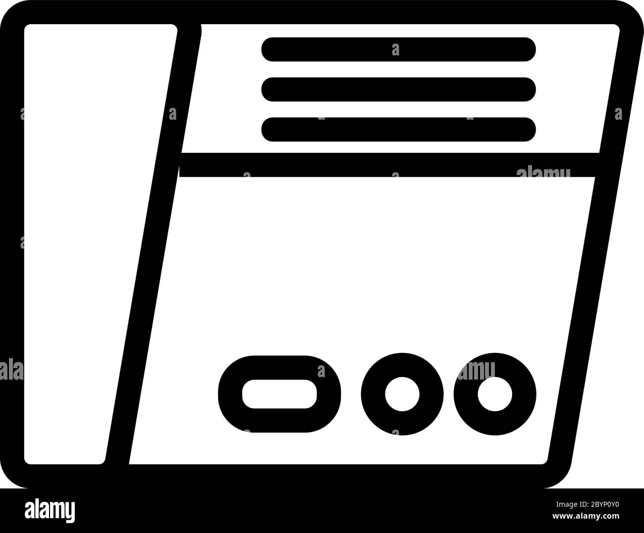 intercom security gadget icon vector outline illustration Stock Vector ...