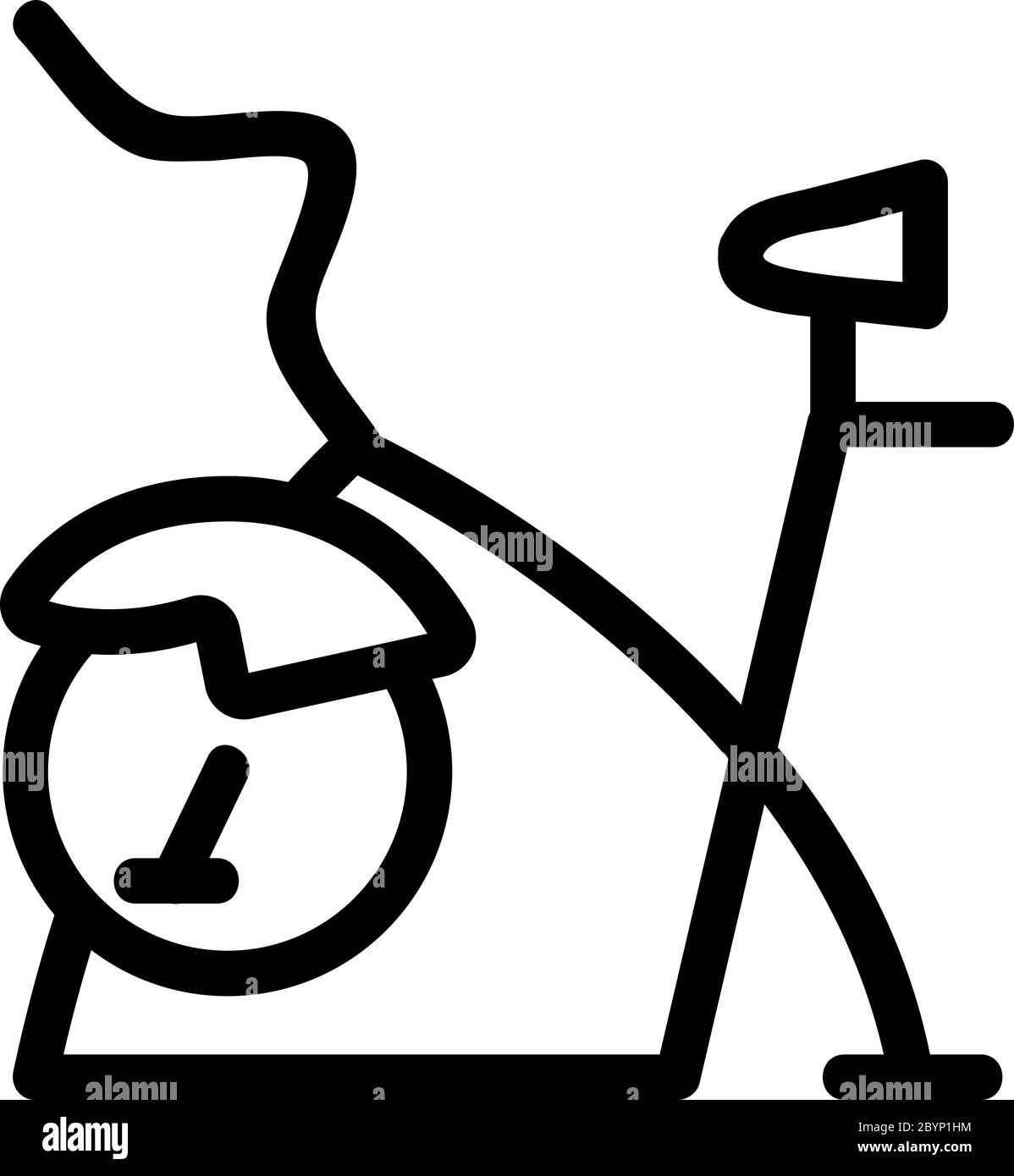 exercise bike cardio device icon vector outline illustration Stock ...