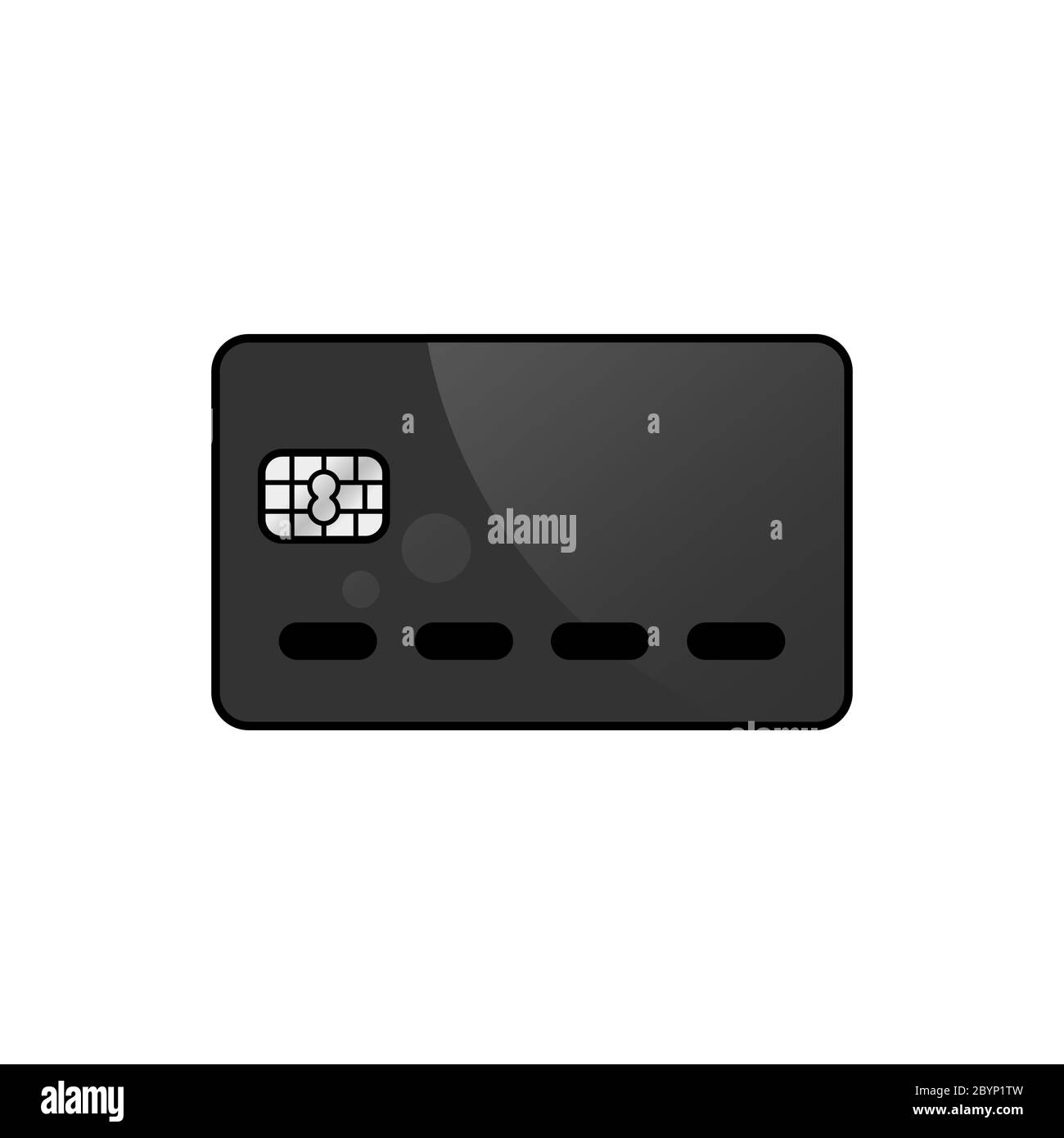 Credit, debit, bank card icon flat on isolated white background. EPS 10 ...