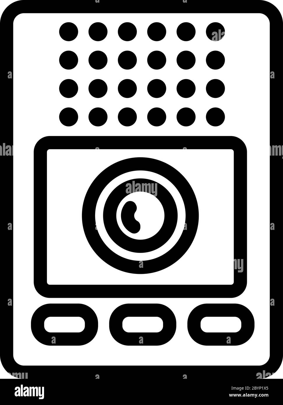 intercom communication device icon vector outline illustration Stock ...