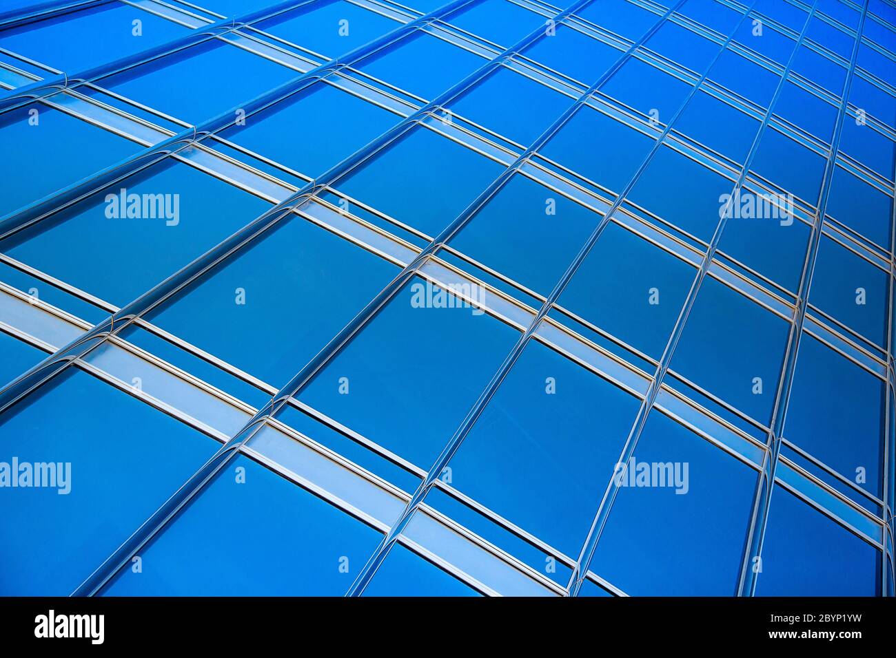 modern blue glass wall of skyscraper Stock Photo - Alamy