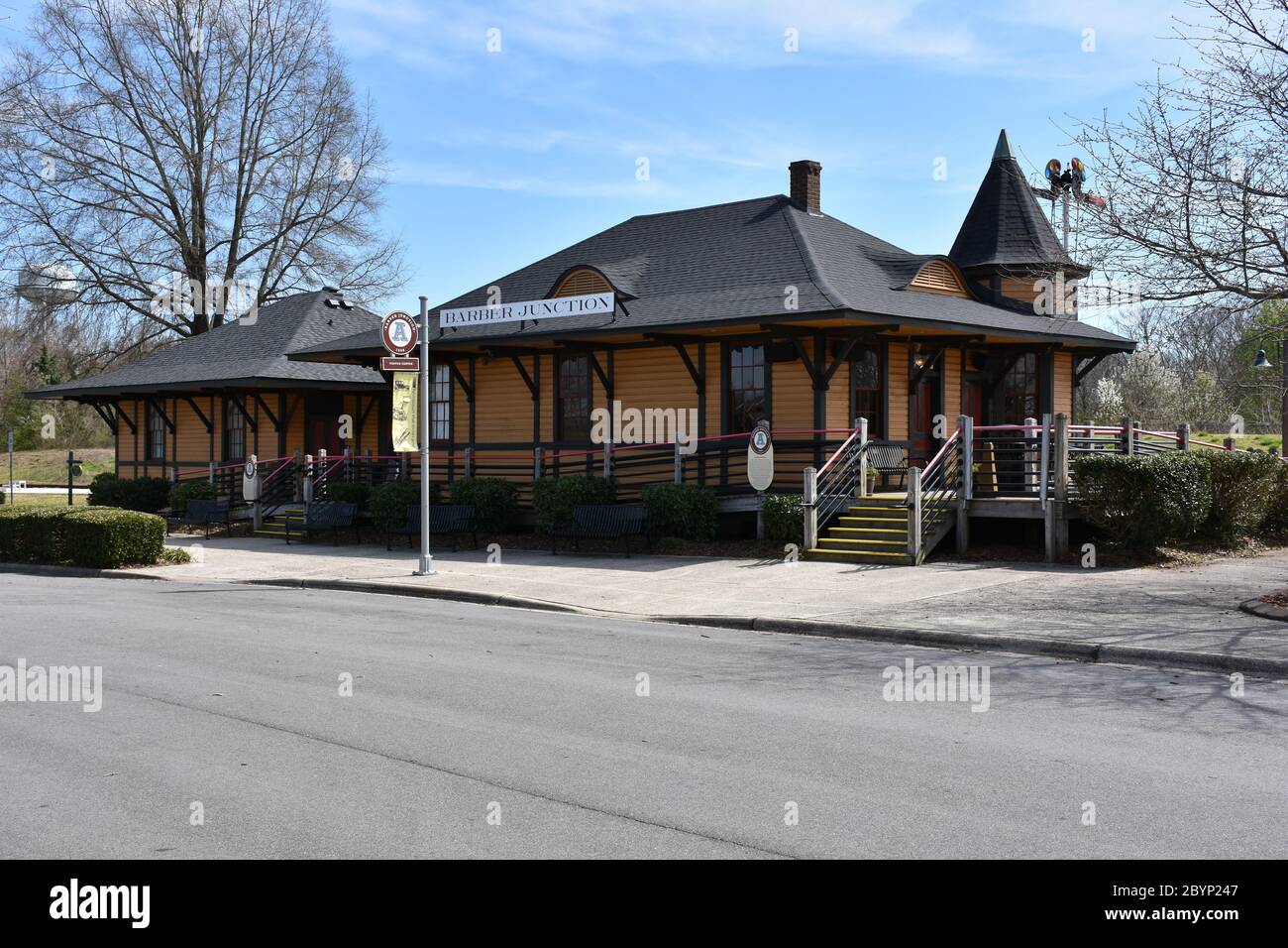 The Barber Junction Railroad Depot and Visitor Center at the North ...
